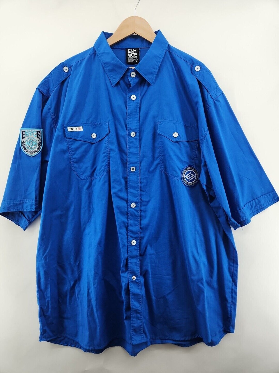 Sean Puffy Combs Enyce Y2K Big and Tall Button Down Patch Hip Hop Shirt ...
