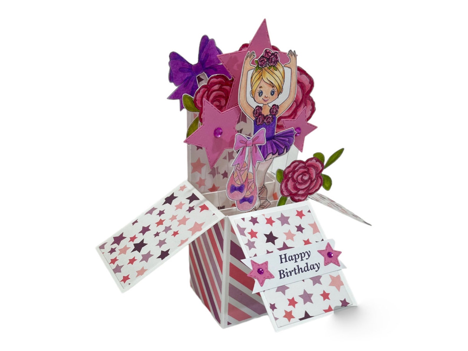Ballerina Card, Ballerina Pop up Card, Ballerina Birthday Card ...