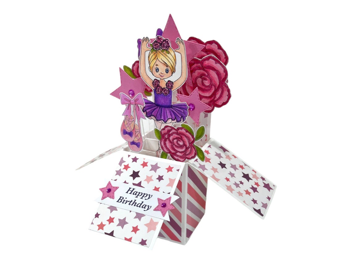 Ballerina Card, Ballerina Pop up Card, Ballerina Birthday Card ...