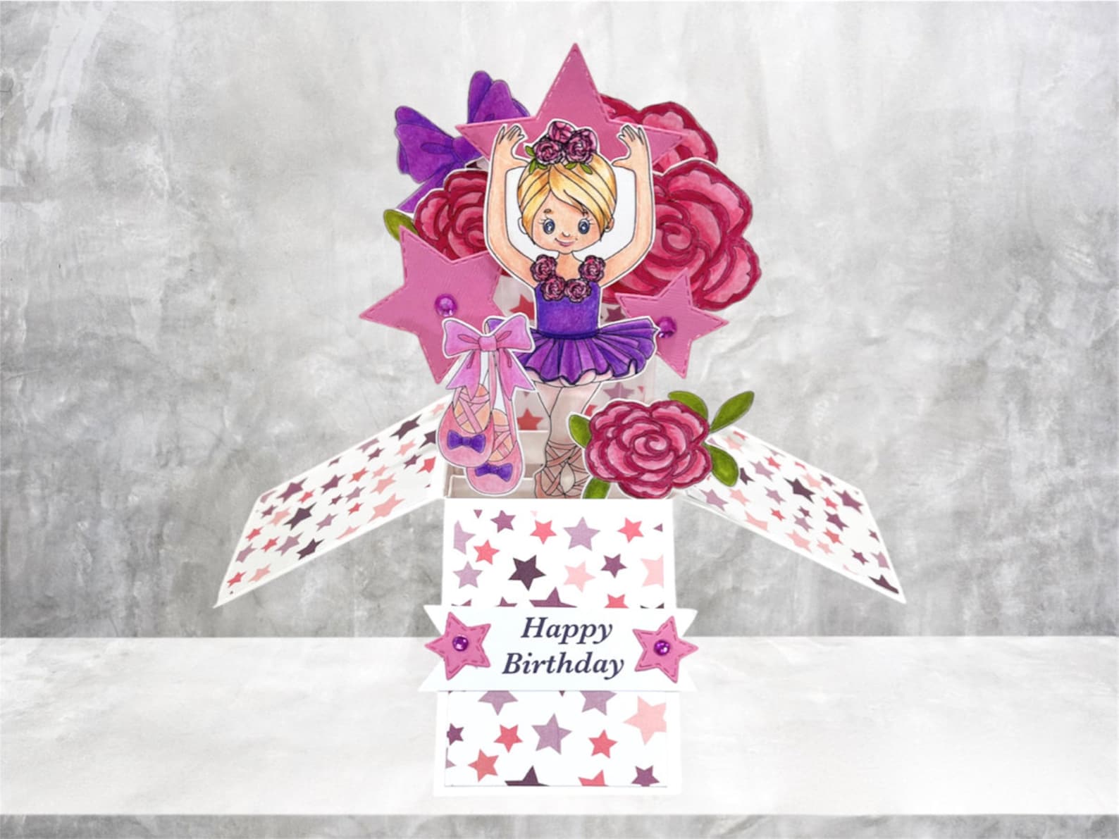Ballerina Card, Ballerina Pop up Card, Ballerina Birthday Card ...