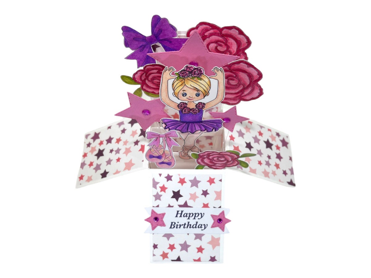 Ballerina Card, Ballerina Pop up Card, Ballerina Birthday Card ...