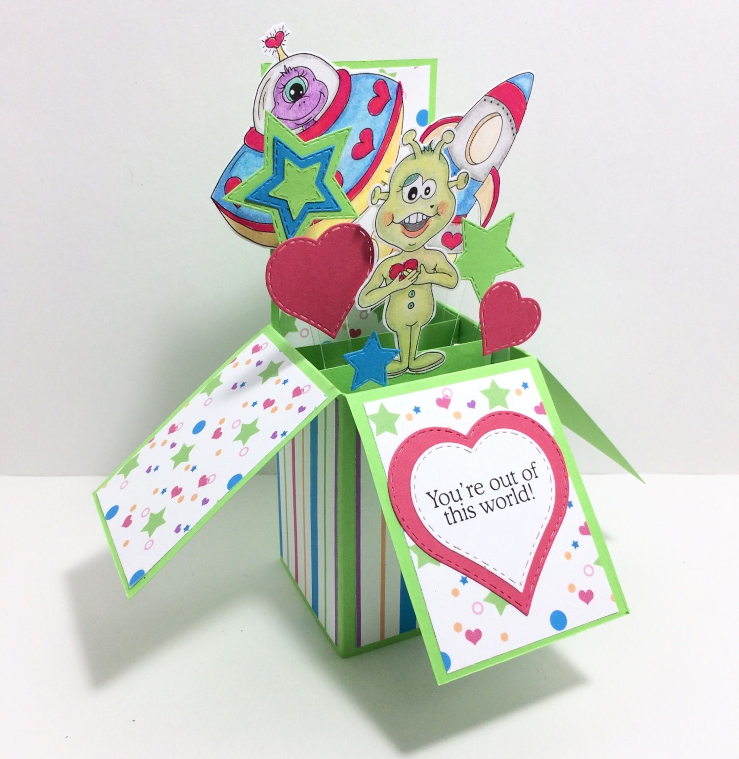 Box Card, Pop up Box Card, Pop up Card, Valentine Pop up Card ...