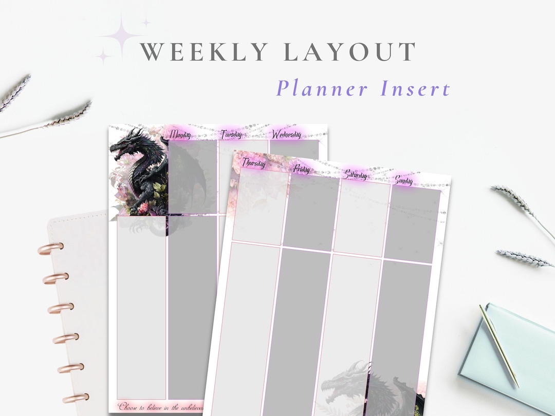 Dragon Weekly Planner Pages: Classic Happy Planner Printable (digital ...
