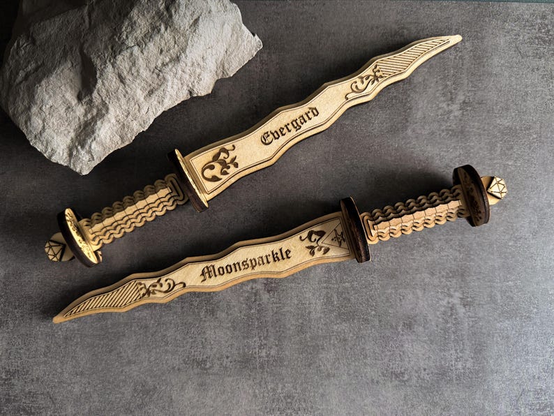 Personalized Wooden Dagger Inspired by Dark Ones | Custom Engraved ...