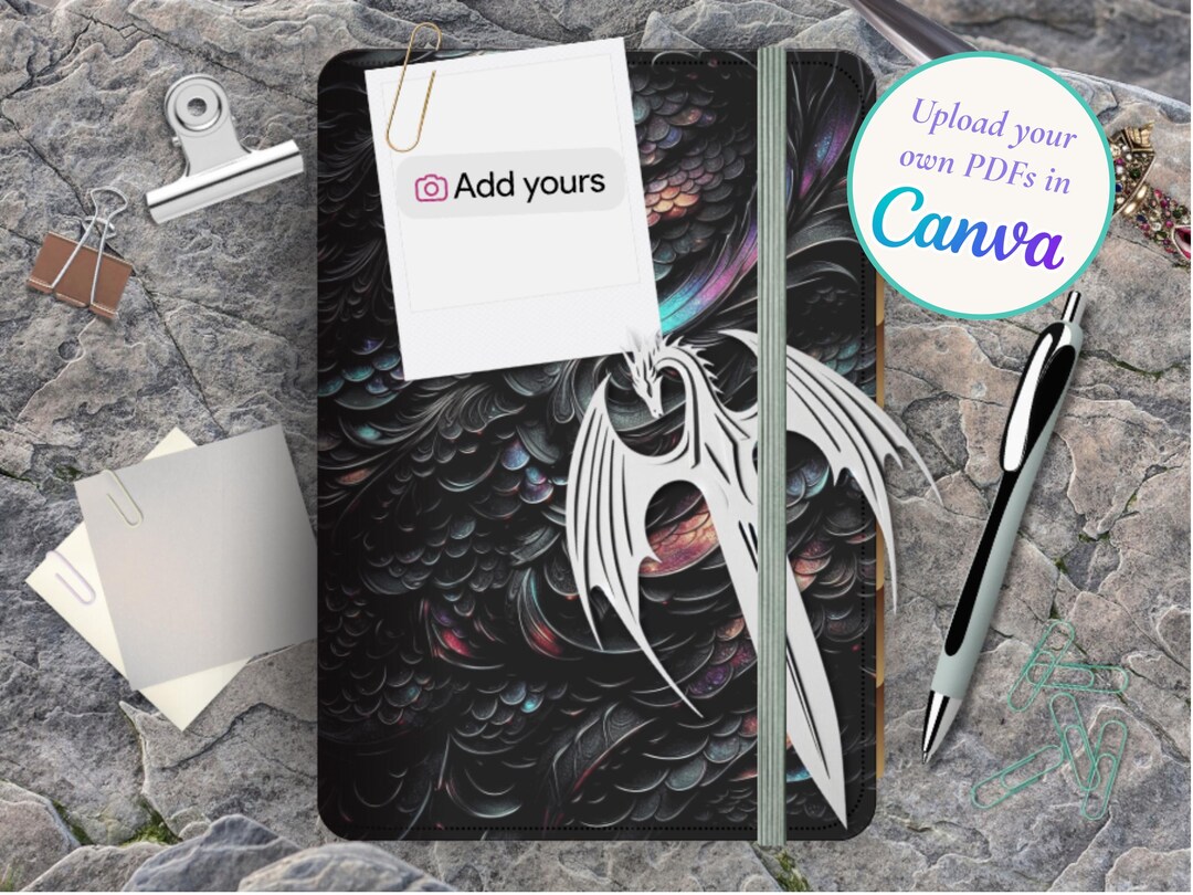 Dragon Planner Cover | Digital Canva Template for Tablets - Etsy