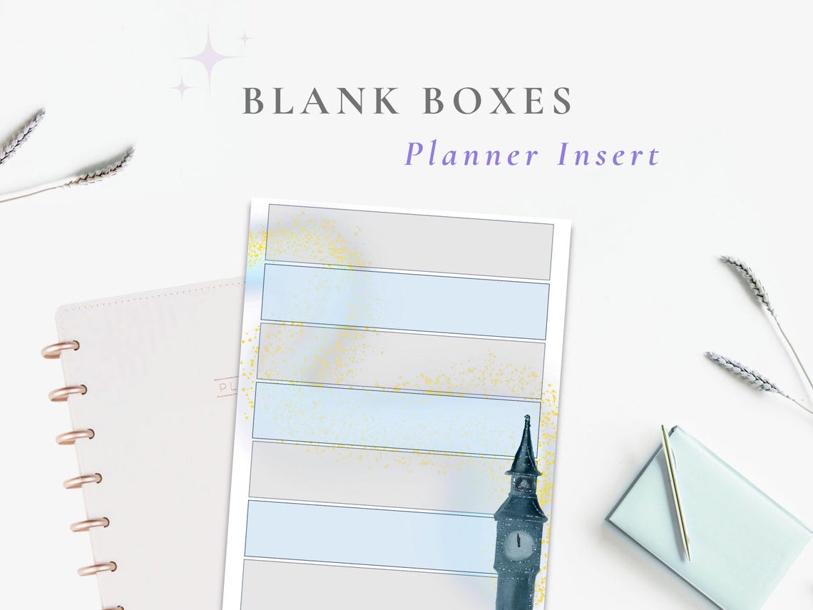 Magical Planner Page, Blank Boxes | Printable Planner Pages for Happy ...