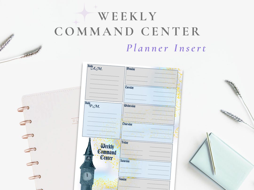 Weekly Command Center Magical Planner Page | Printable Planner Pages ...