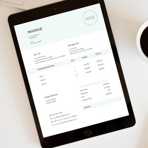 Pastel Invoice Template for Small Business Owners & Service Providers ...