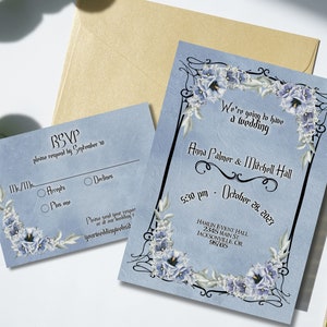 Corpse Bride Wedding Invitation | Digital or Printable Invitation | Tim ...