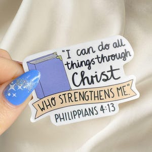 I Can Do All Things (bible) | Faith Sticker | Bible Verse Stickers - Etsy