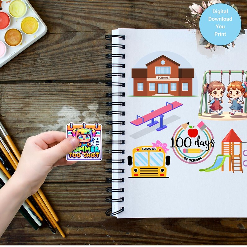 101 Fun Back to School Printable Stickers | Decorative and Cute ...