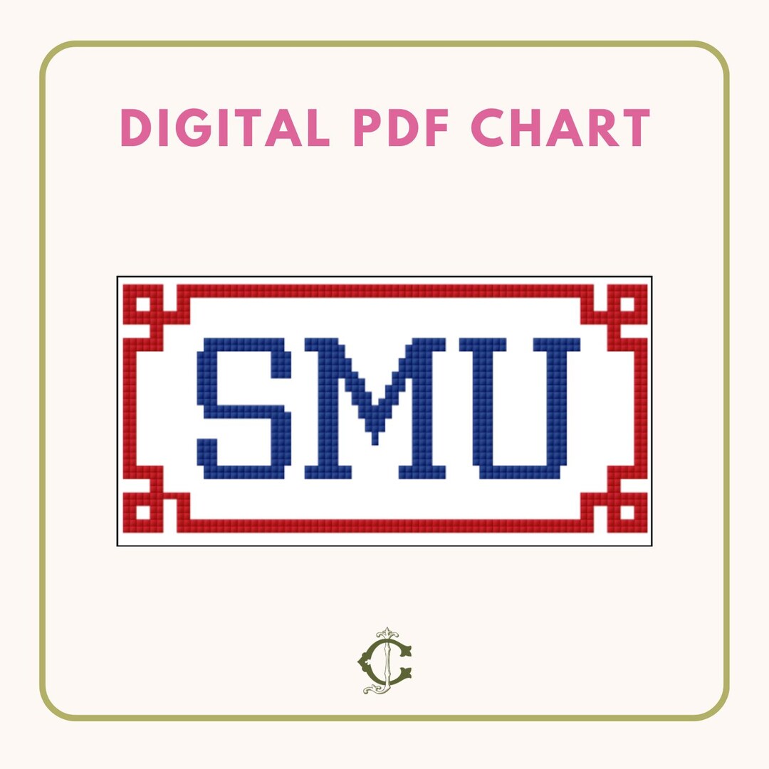 PDF Needlepoint Chart SMU - Etsy