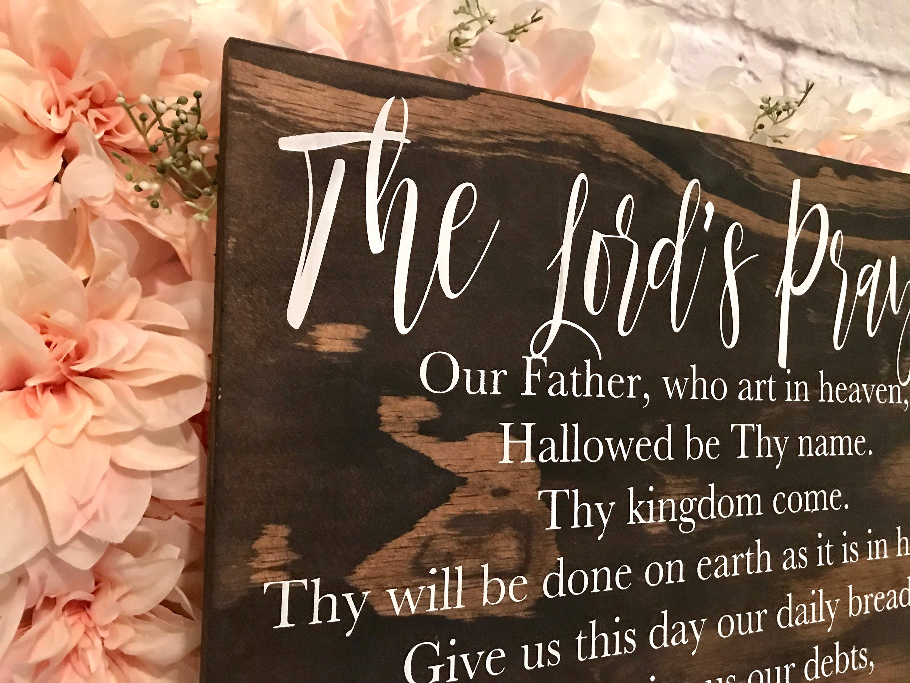 The Lord's Prayer Sign Prayer Sign Bible Verse Sign | Etsy