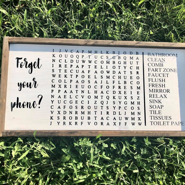 Bathroom Word Search - Etsy