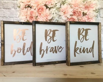 Be Brave Sign | Etsy