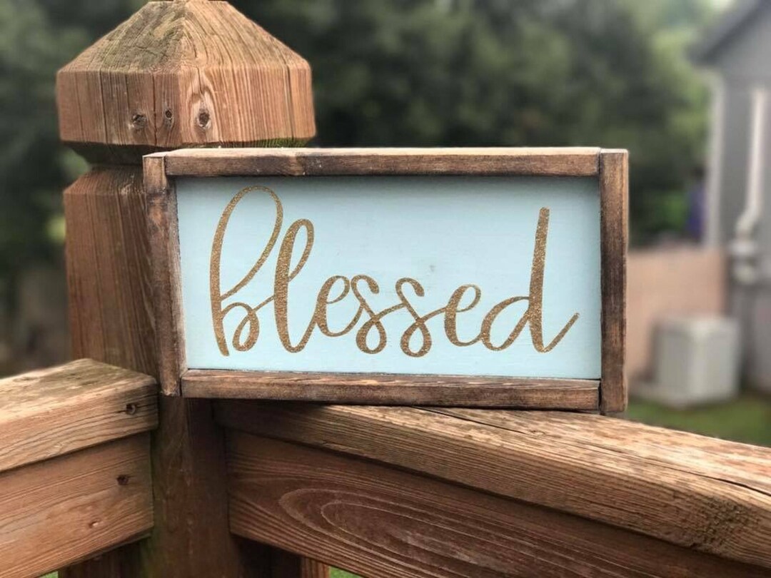 Blessed Sign Glitter Blessed Sign - Etsy