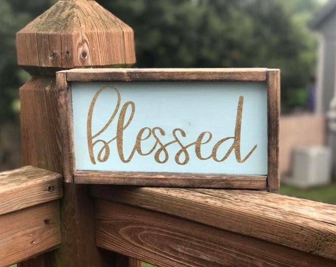Blessed Sign Glitter Blessed Sign - Etsy
