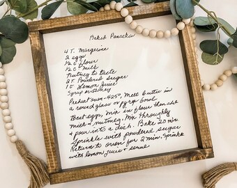Handwritten Recipe Sign | Etsy