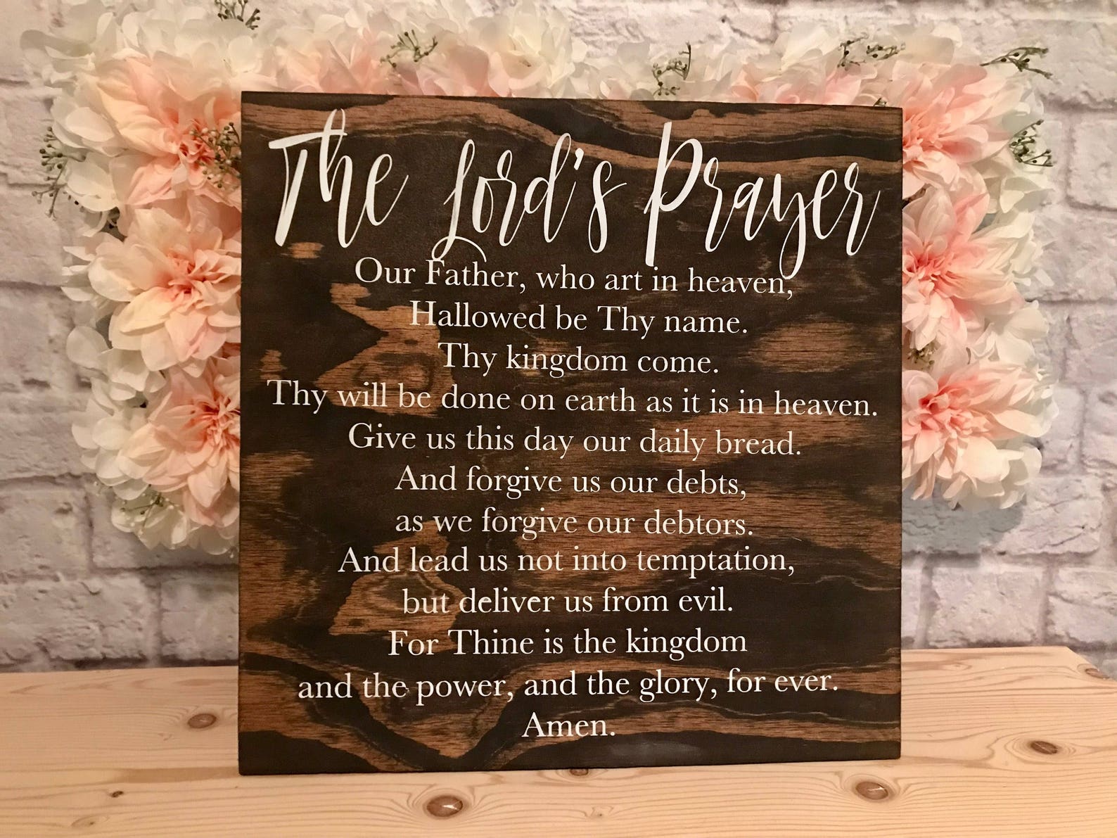 The Lord's Prayer Sign Prayer Sign Bible Verse Sign | Etsy