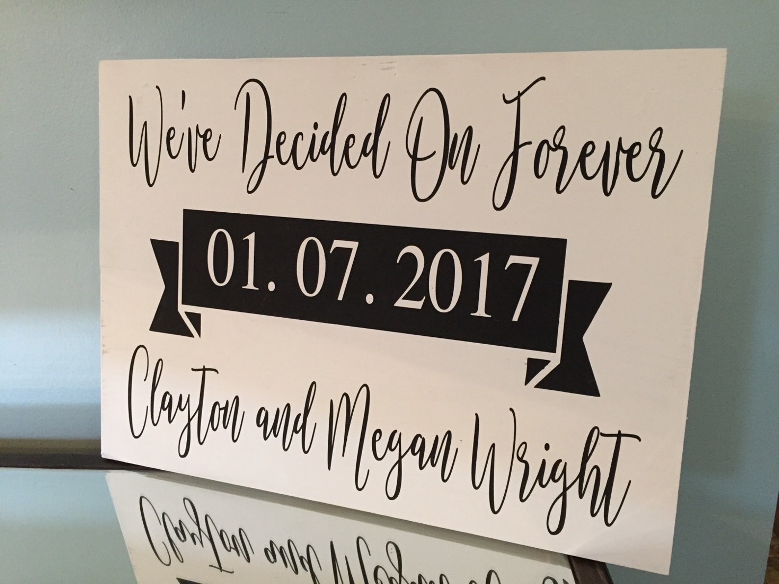 We've Decided on Forever Handpainted Sign Home Decor | Etsy