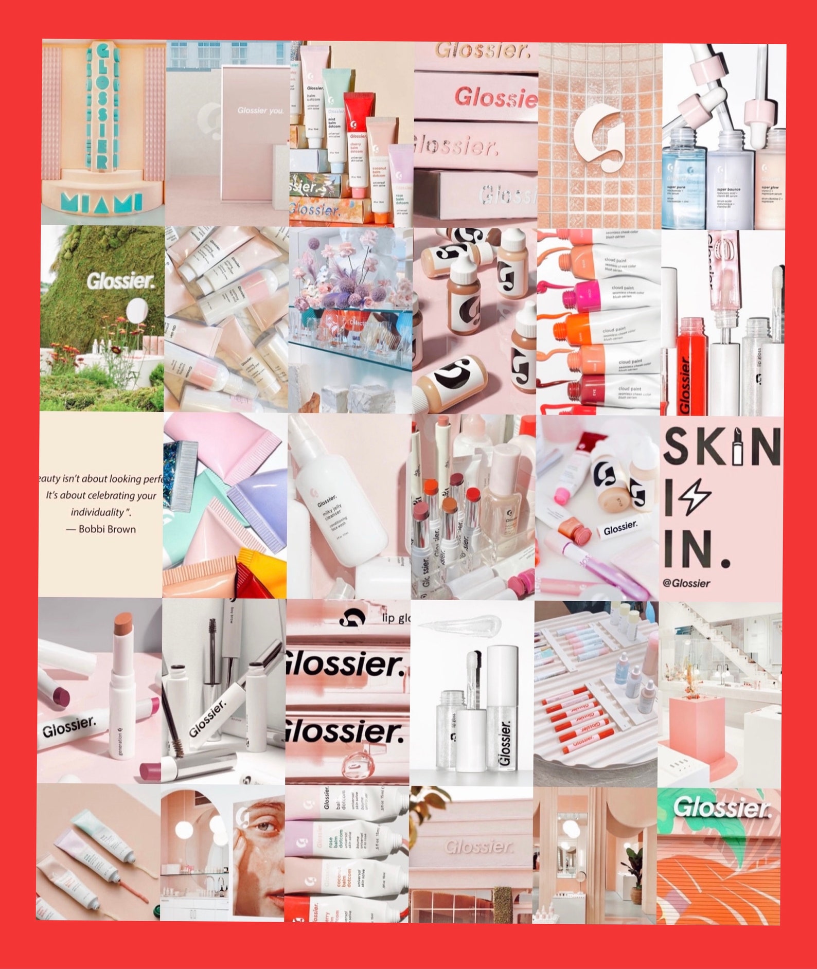 Glossier Aesthetic Wall Collage Kit 60 Imagesdigital - Etsy Denmark