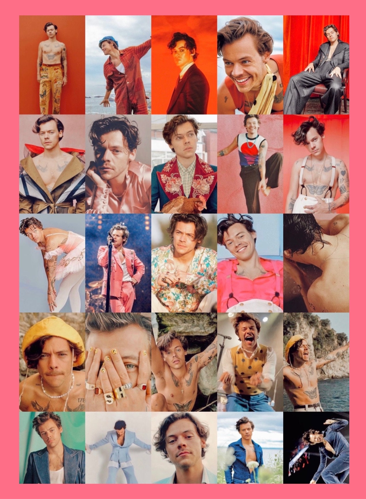 Harry Styles Aesthetic Wall Collage Kit 60 Imagesdigital - Etsy