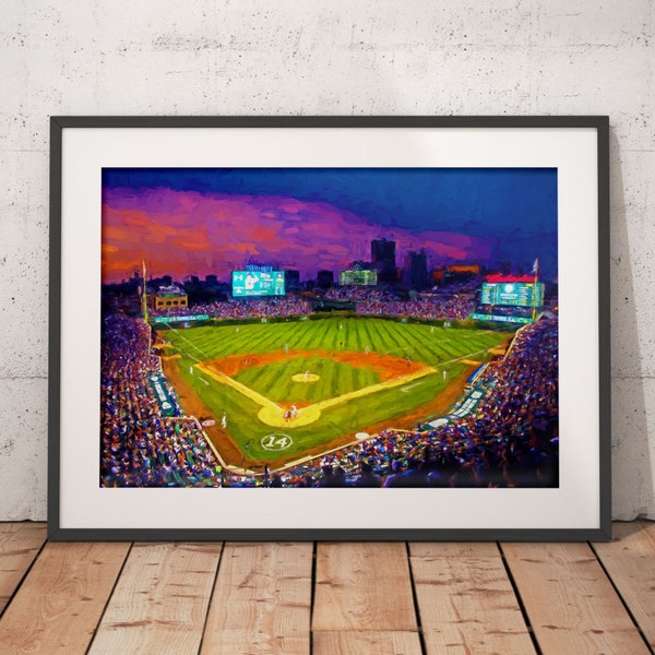 Chicago Cubs Print - Etsy