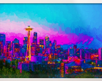 Seattle painting | Etsy