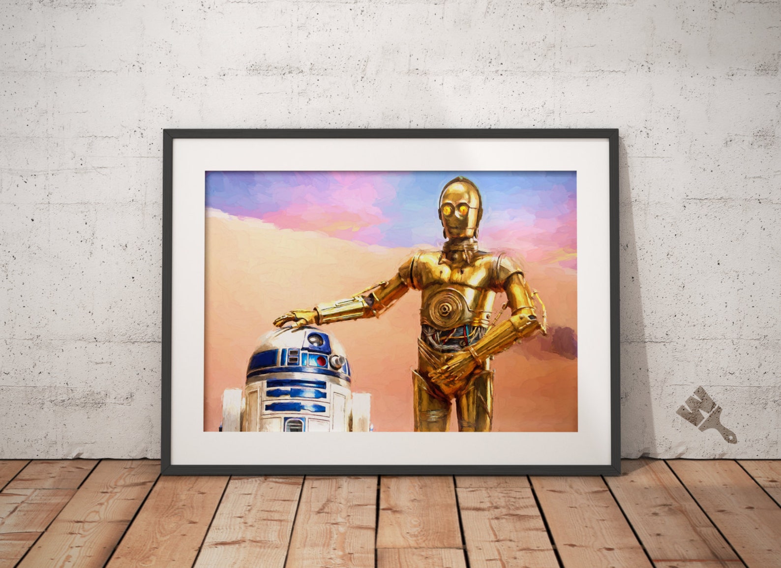 R2D2 & C3PO Painting, Star Wars Painting, R2D2 Poster, C3PO Poster, - Etsy