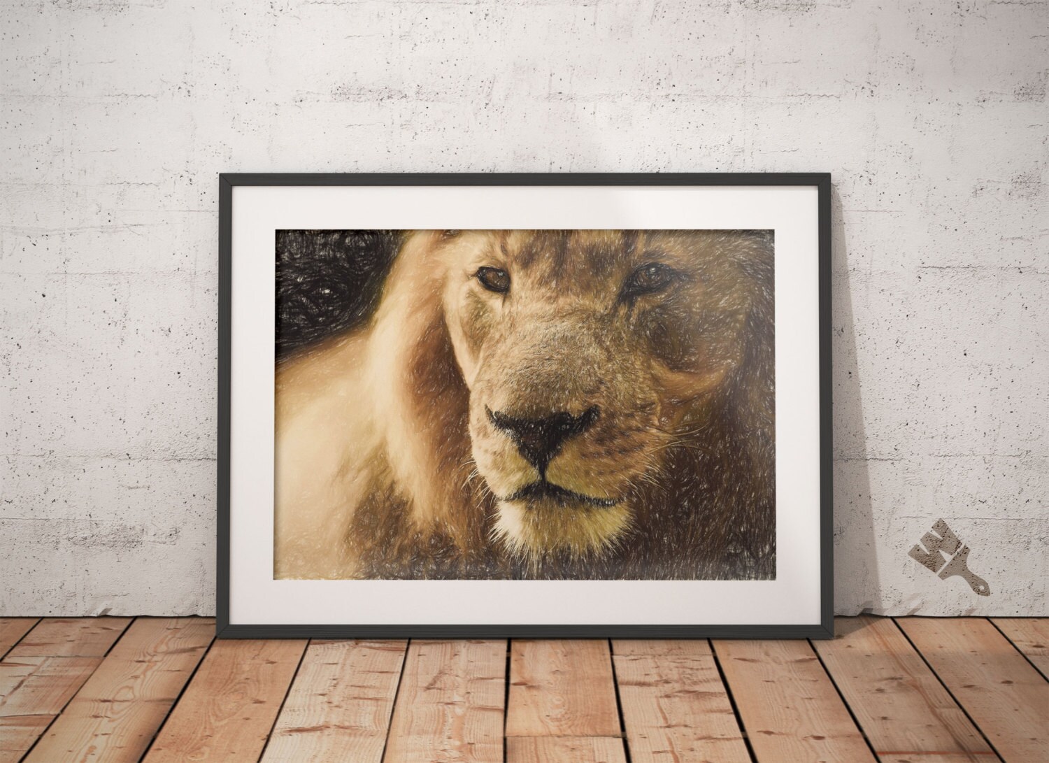 Lion Drawing, Large Wall Art, African Lion Poster, Cecil the Lion - Etsy