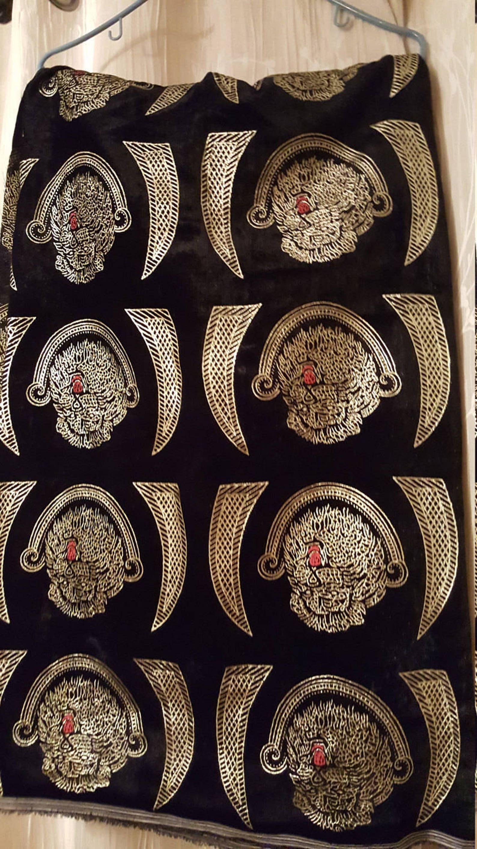 Isi Agu Cultural African Fabric/isi Agu Velvet Fabric/bridal Outing ...