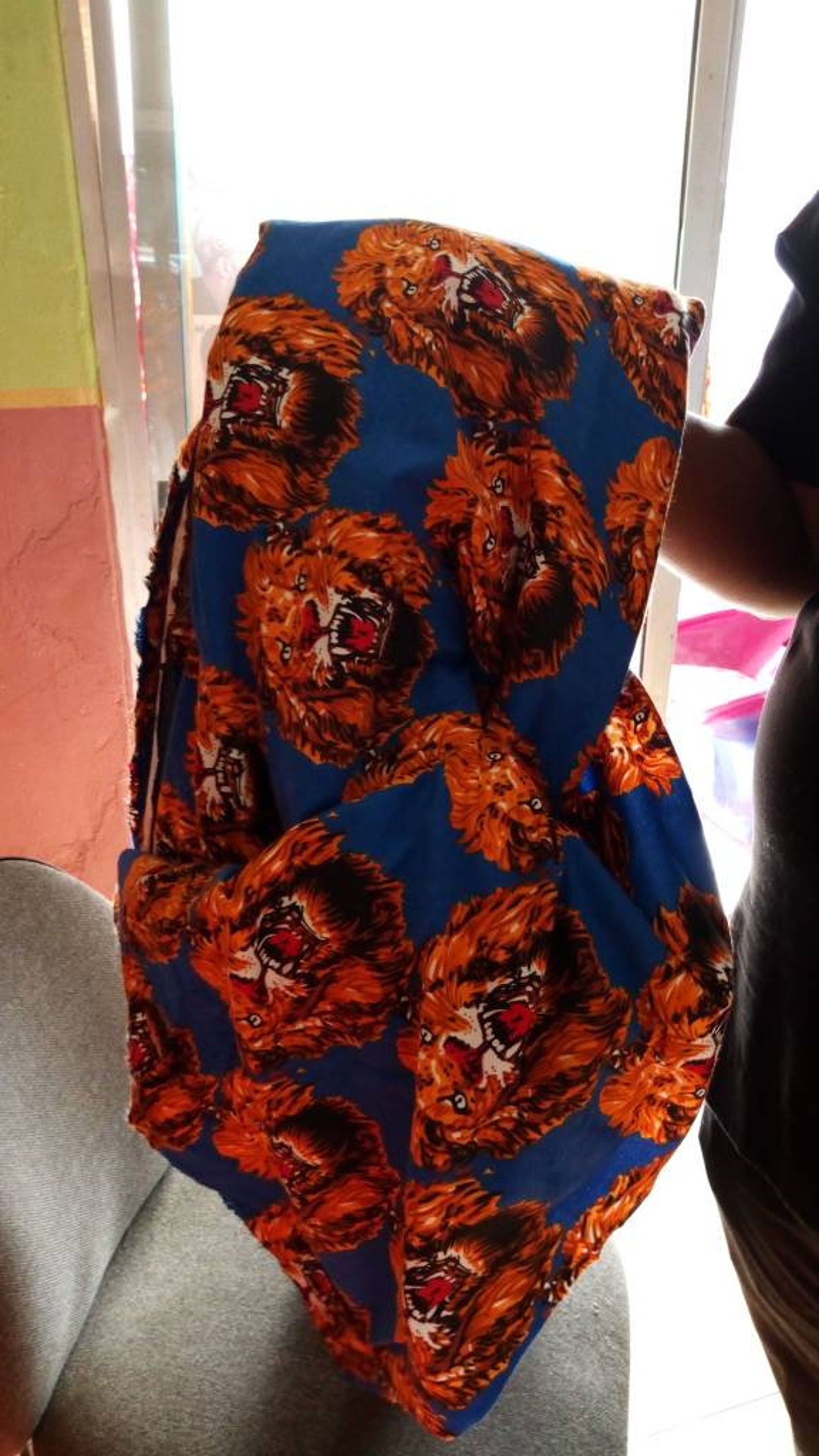 Custom Made Isi Agu Top, Authentic Lion Print Fabric - Etsy