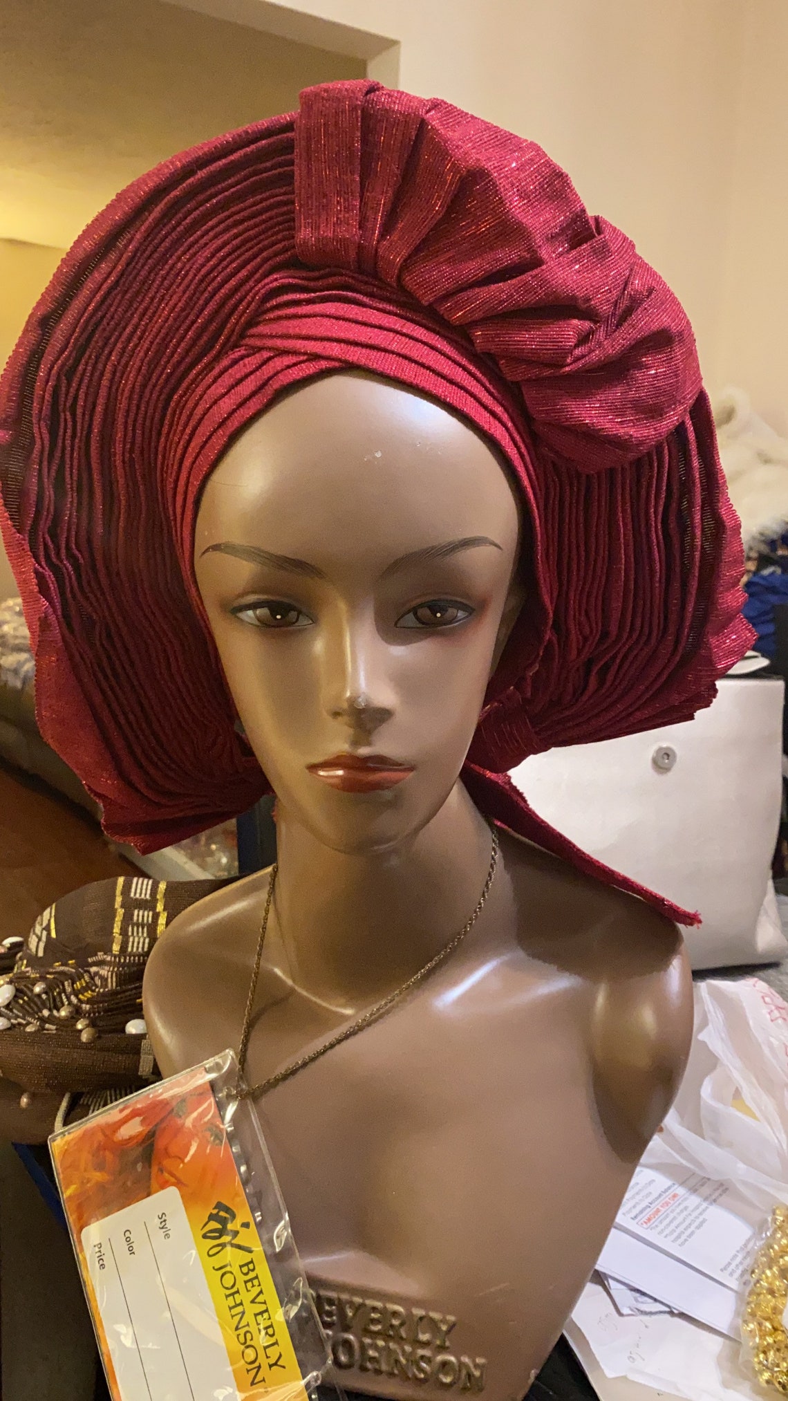 New Aso Oke Head Wrap/bridal Aso Oke Head Tie/head Wrap/aso - Etsy