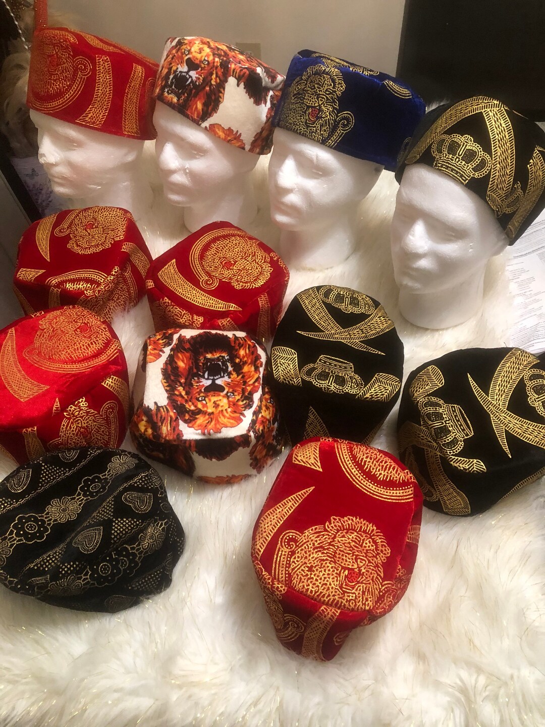 Isi Agu Velvet Cap, Igbo Style Men's Hat - Etsy