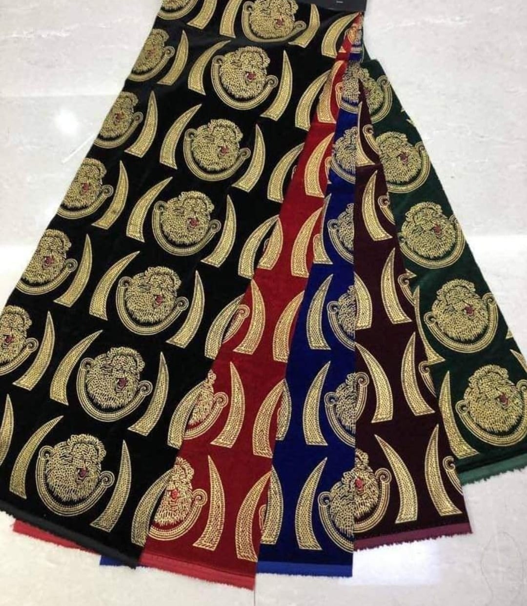 Lion Head Velvet Fabric - Isi Agu Style, Sold per Yard - Etsy