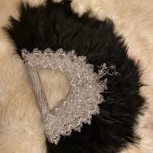 Luxury 2 Side Feathers Fan/ 2 Side Feathers Fans/all Ocassion Fan ...