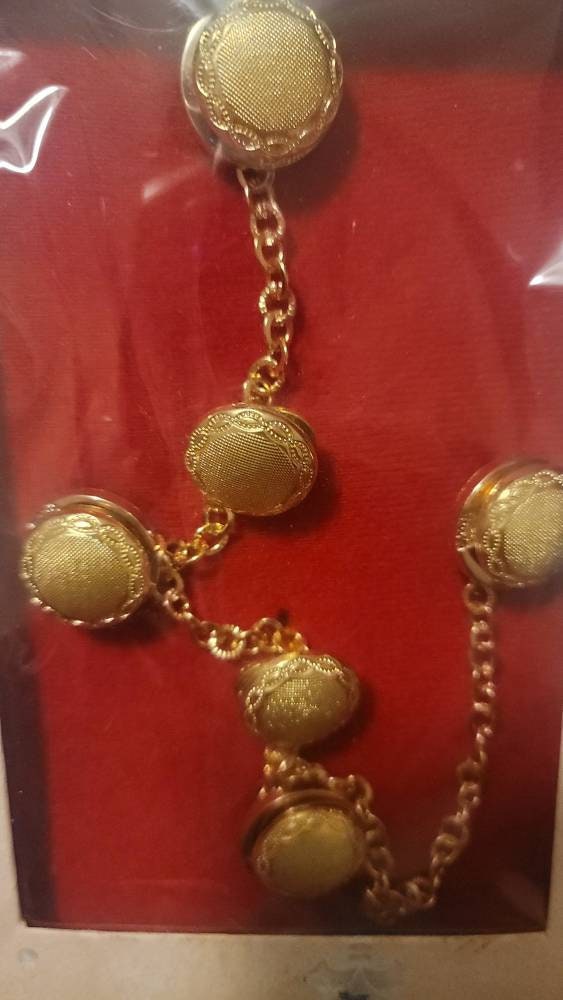 Men Cufflink/traditional Top Pin Button and Matching - Etsy