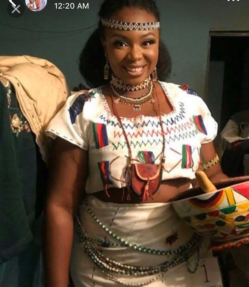 Fulani Top and Bottom Unisex Clothing/fulani Women Top and Wrapper Set ...