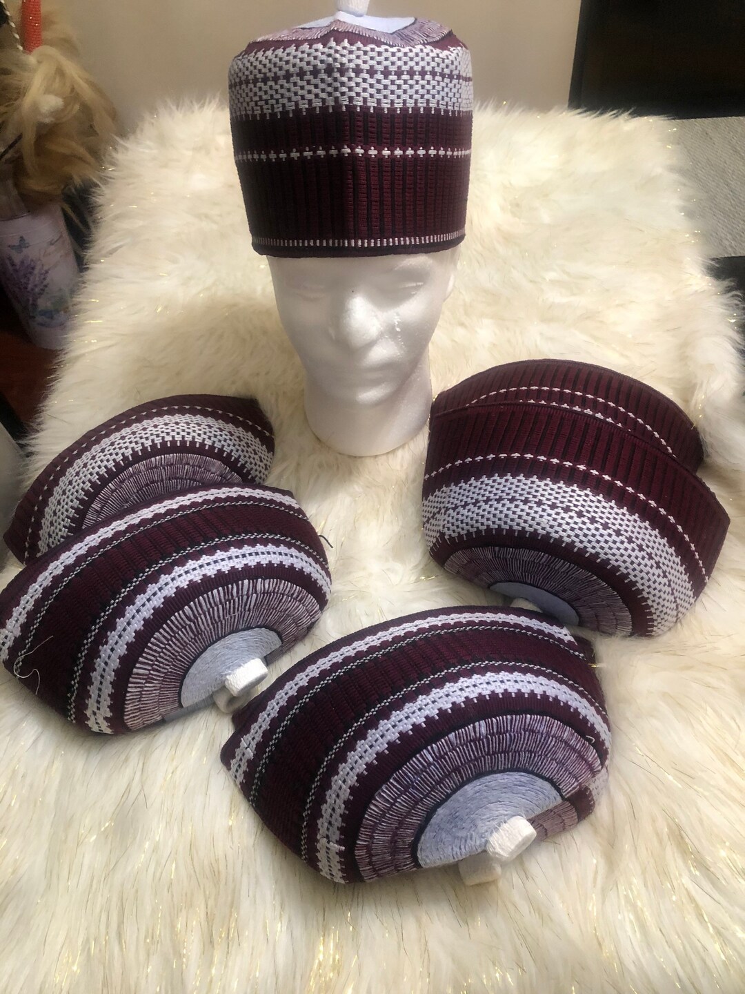 Alhaji Hat/ Hula / Alhaji Cap/northern AFRICAN Hand Weaved Hat/ Hula ...
