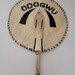 Round African Title Men Hand Fan/ Igbo Amaka Hand Made Animal Skin Fan ...