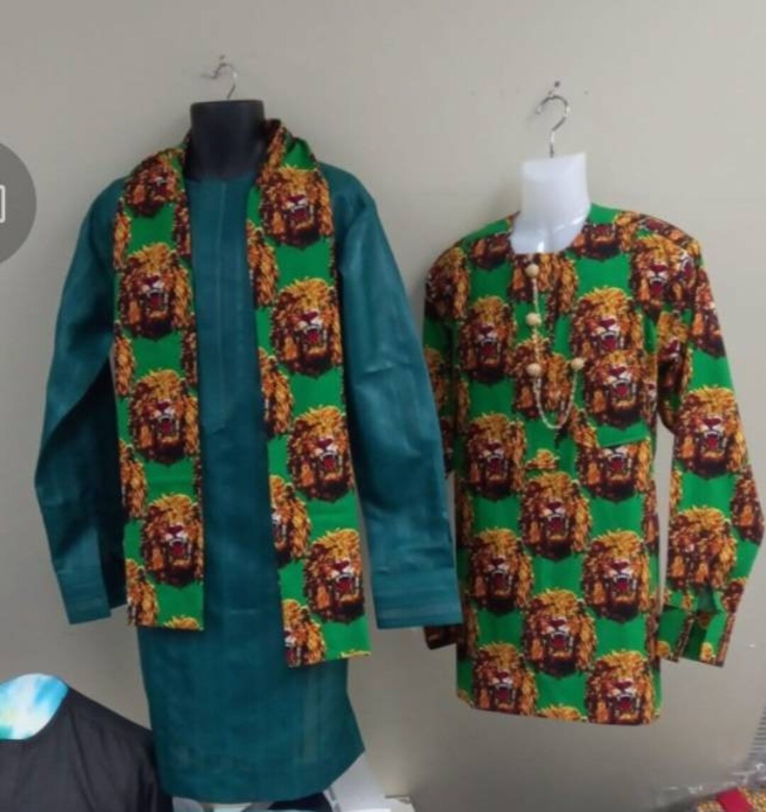Isi Agu Fabric Muffler, Igbo Traditional Lion Print, 75 Inch - Etsy