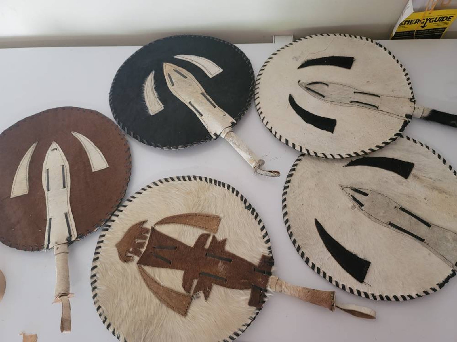 Igbo Amaka Hand Fan: African Animal Skin, Customized Title - Etsy