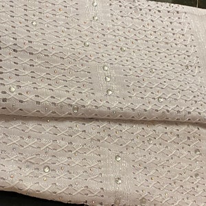 New White Embellished Akwa-ocha/3 Piece Luxury Hand Made Fabric/white ...
