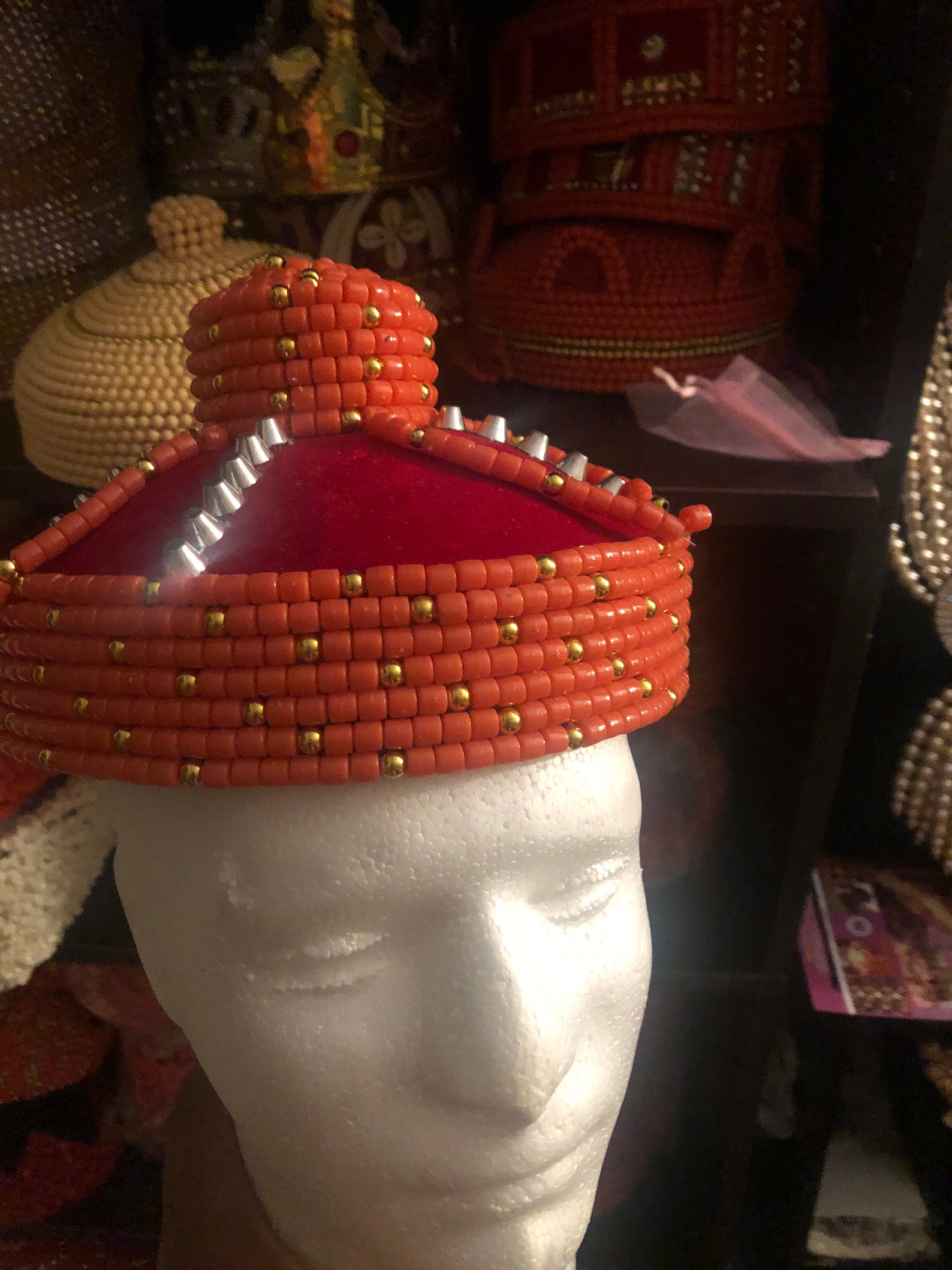 Royal Chief African Unique Hand Made Hat/nigerian Royalty - Etsy