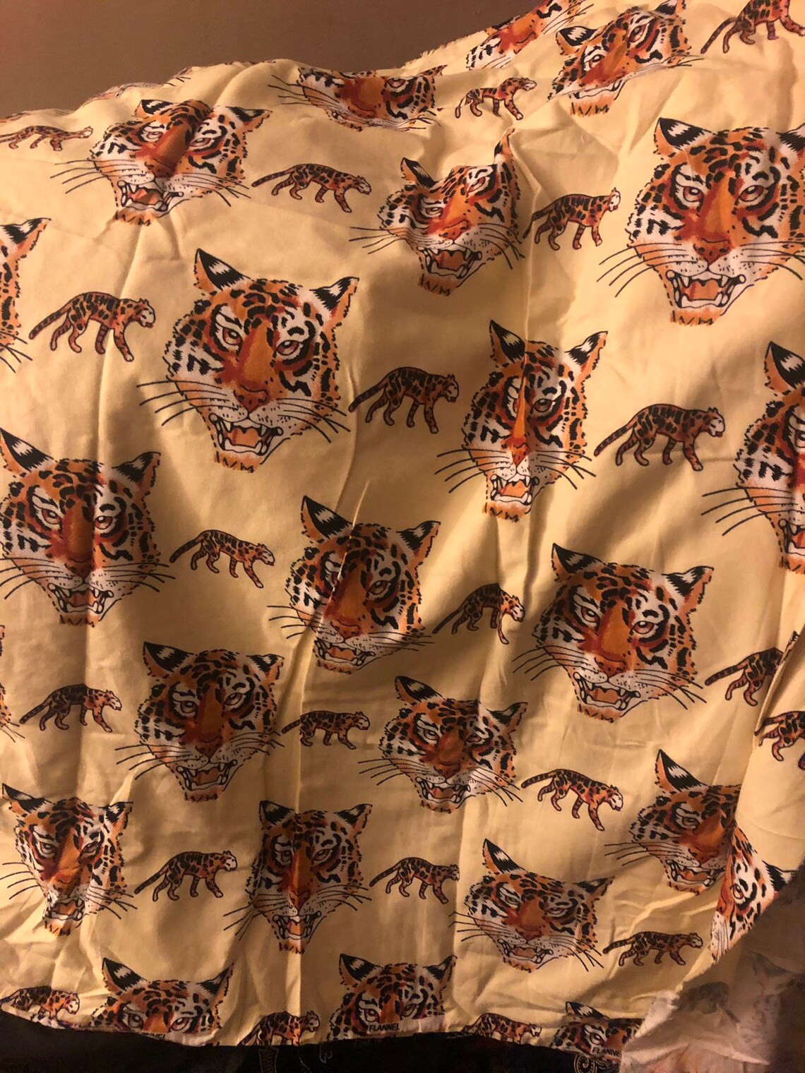 Tiger Print Velvet Luxury Fabric / per Yard Isi Agu Velvet | Etsy