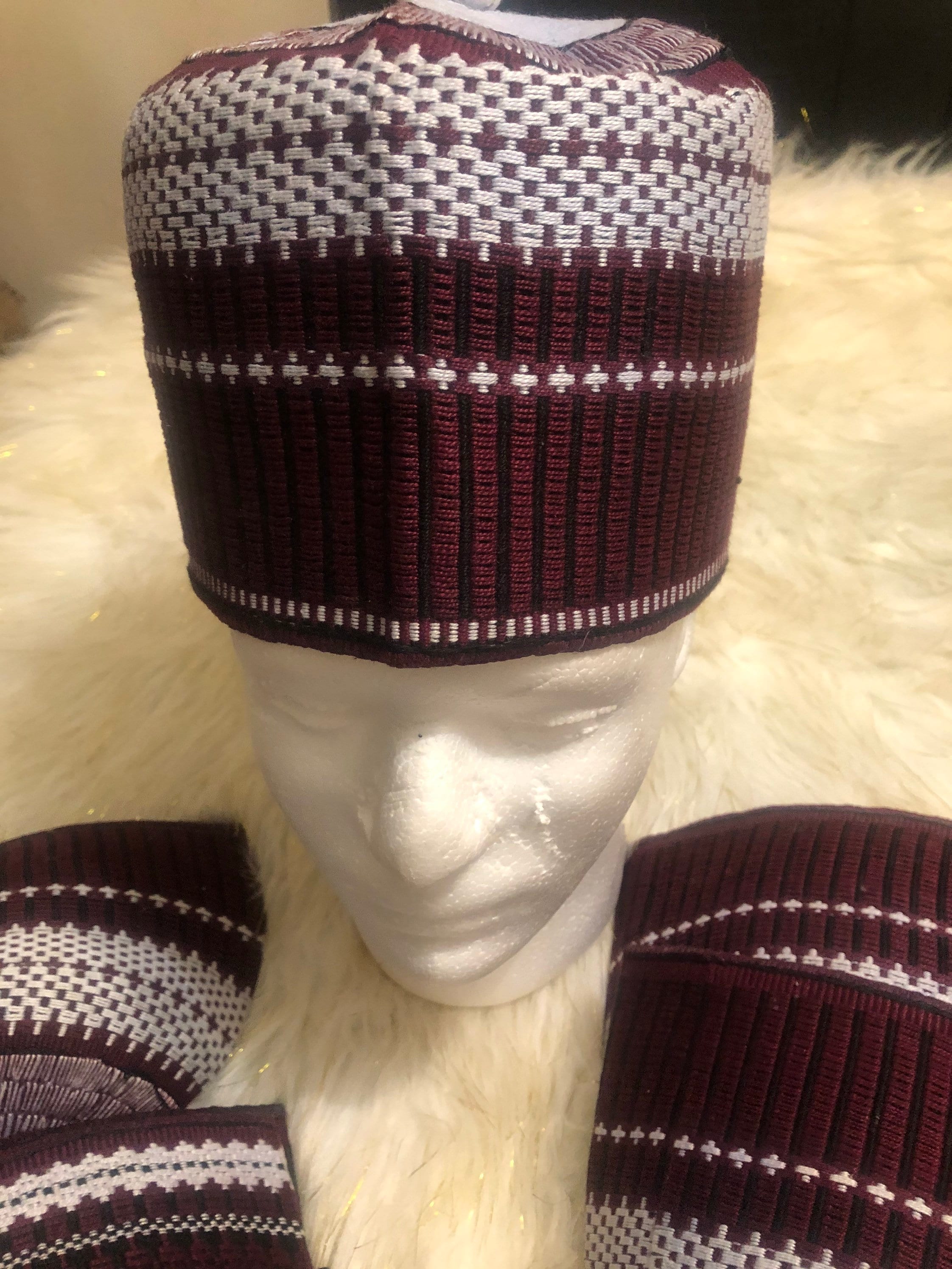 Alhaji Hat/ Hula / Alhaji Cap/northern AFRICAN Hand Weaved Hat/ Hula ...