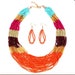 Coral Color Beads With Earing / 2 Set Coral Beads/ African - Etsy