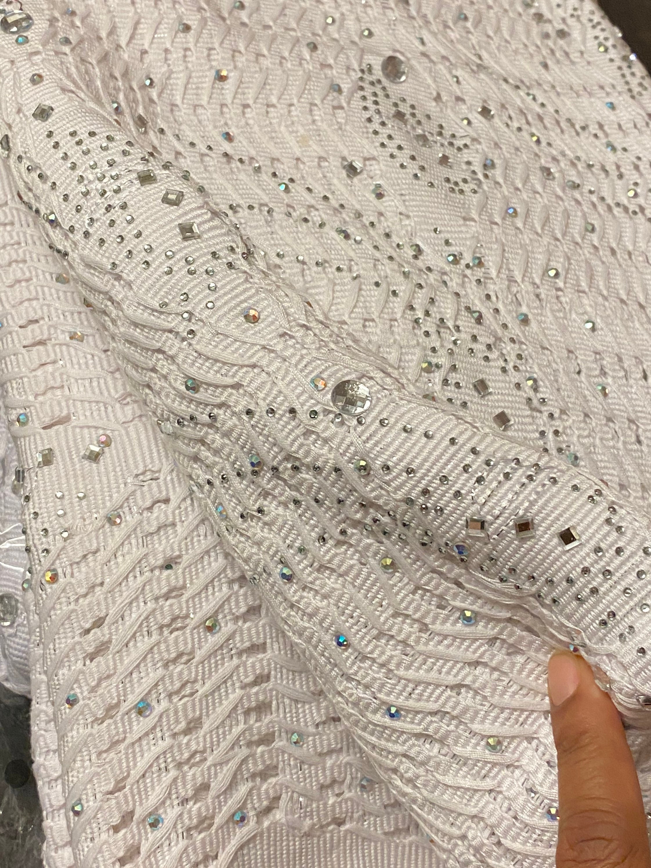 New White Akwa Ocha/3 Piece Luxury Fabric/embellished Luxury - Etsy