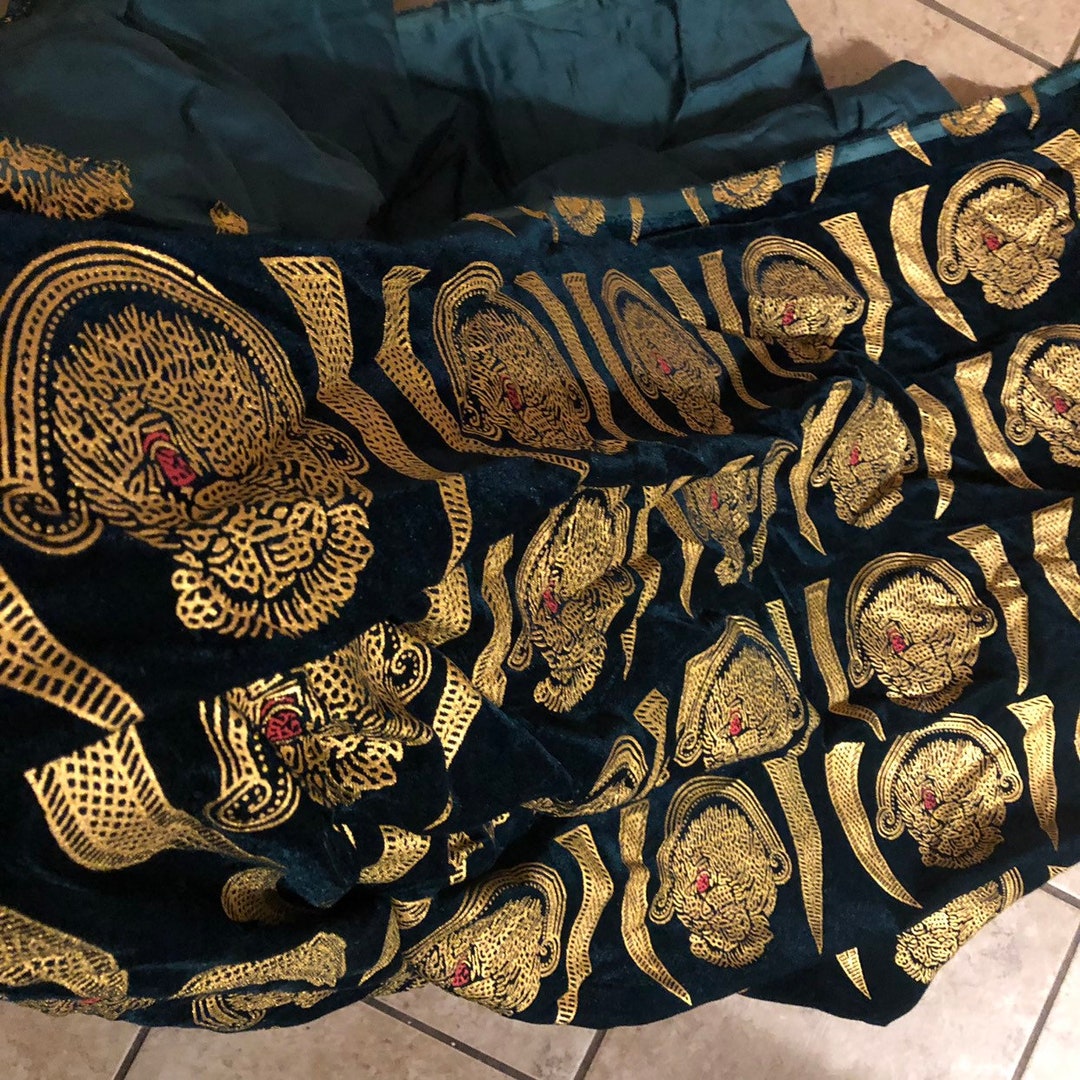 New Dark Green Isi Agu Fabric/igbo Fabric/wedding Unisex Fabric/sold ...