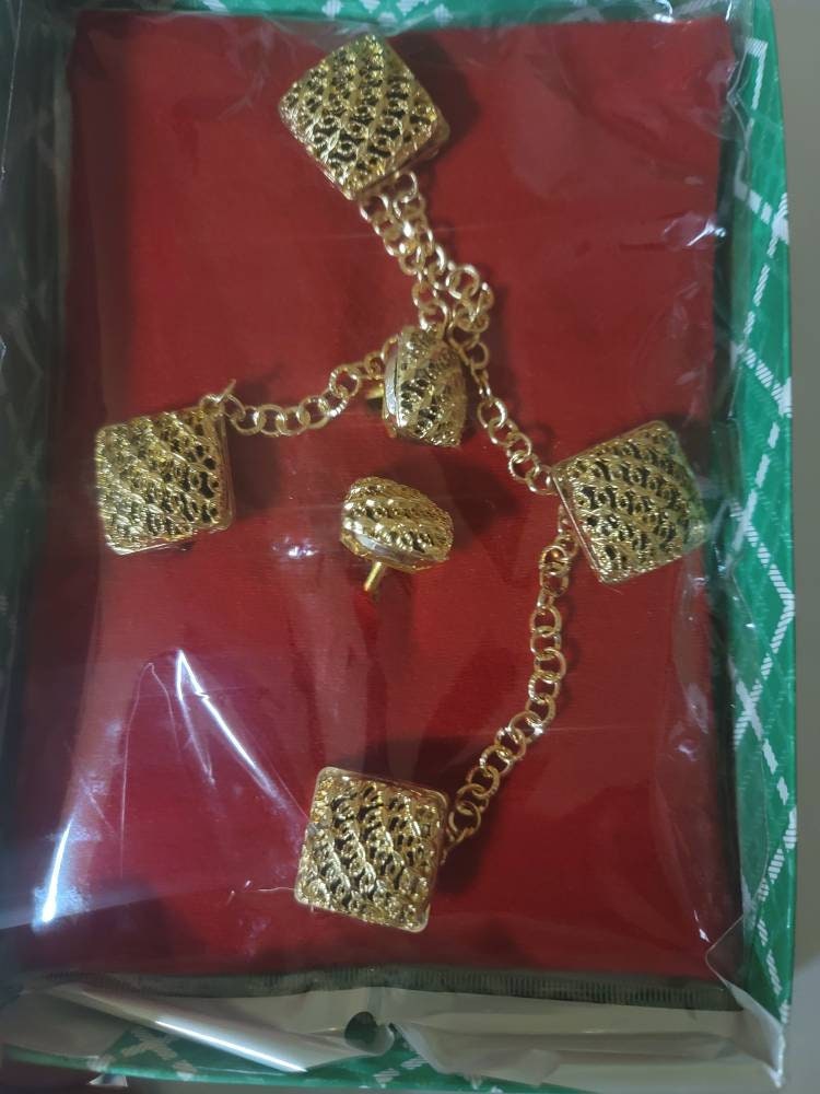 Men Cufflink/traditional Top Pin Button and Matching - Etsy